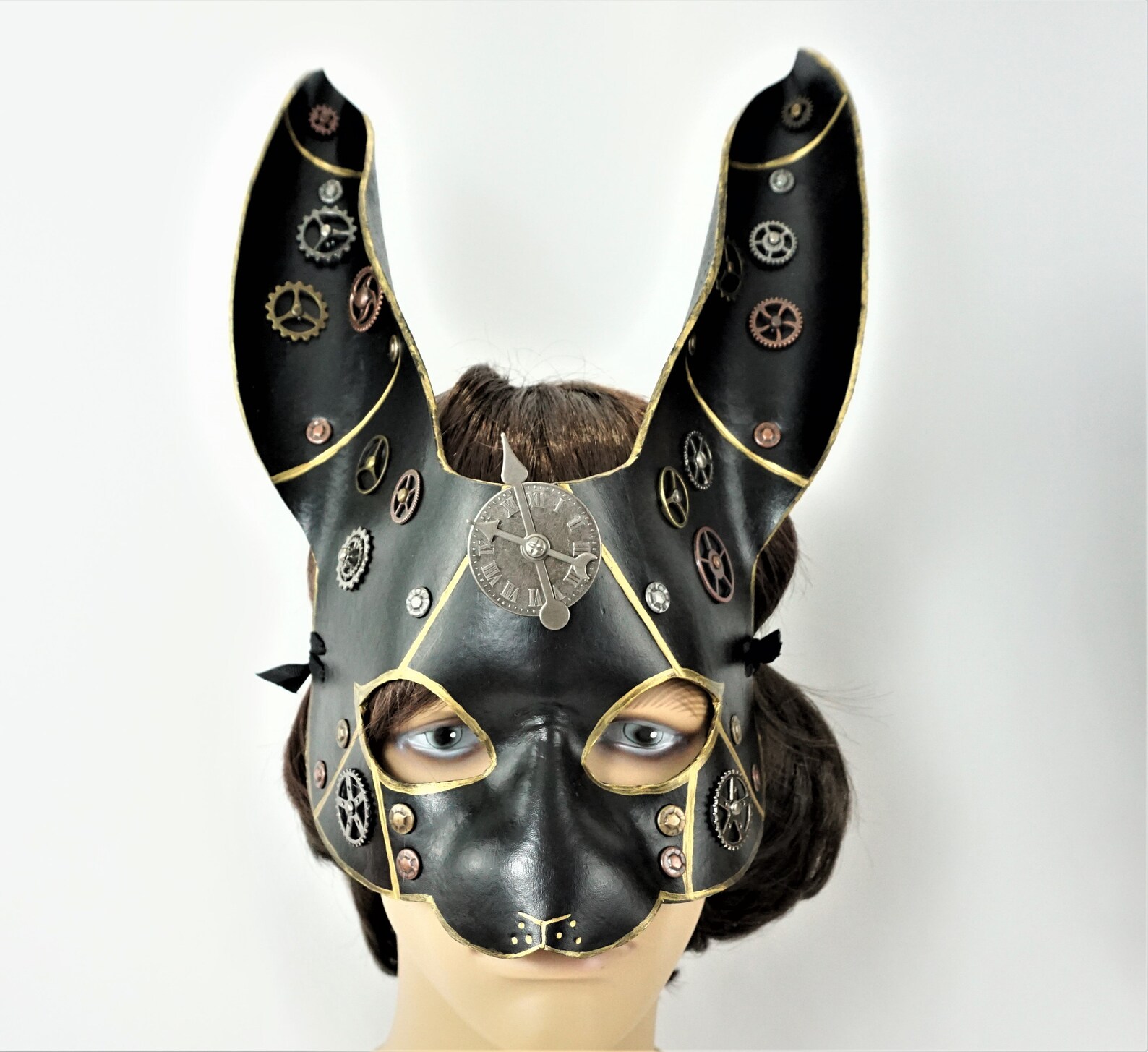 Steampunk Leather Rabbit Mask Role Play Bunny Rabbit | Etsy