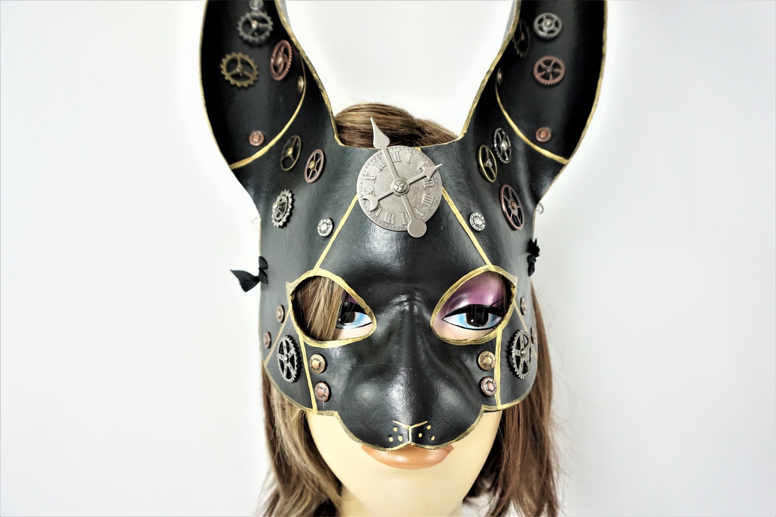 Steampunk Leather Rabbit Mask Role Play Bunny Rabbit | Etsy