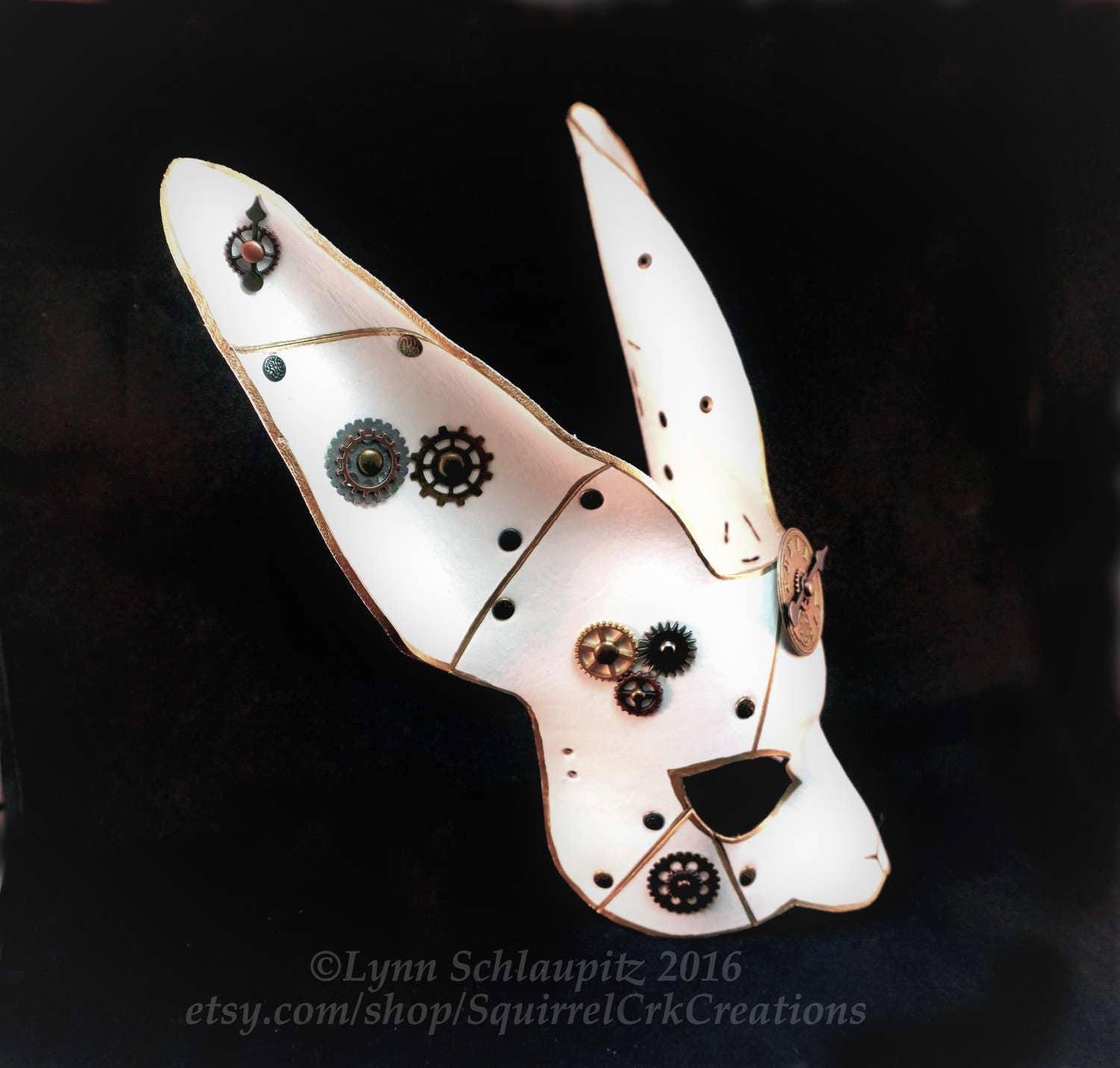 Rabbit Mask Steampunk Rabbit Leather mask White Rabbit | Etsy