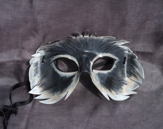 Half Face Leather Wolf Mask - Etsy