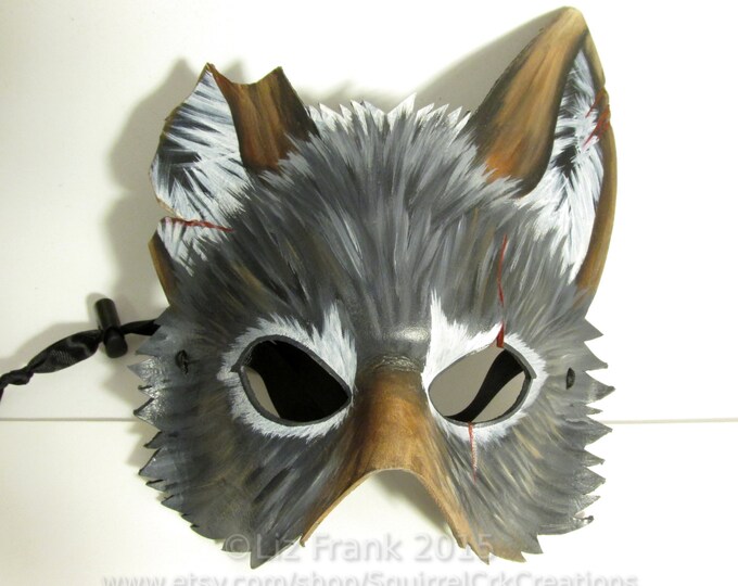 Cosplay Wolf Mask Werewolf Half Face Mask - Halloween Cosplay Costume ...