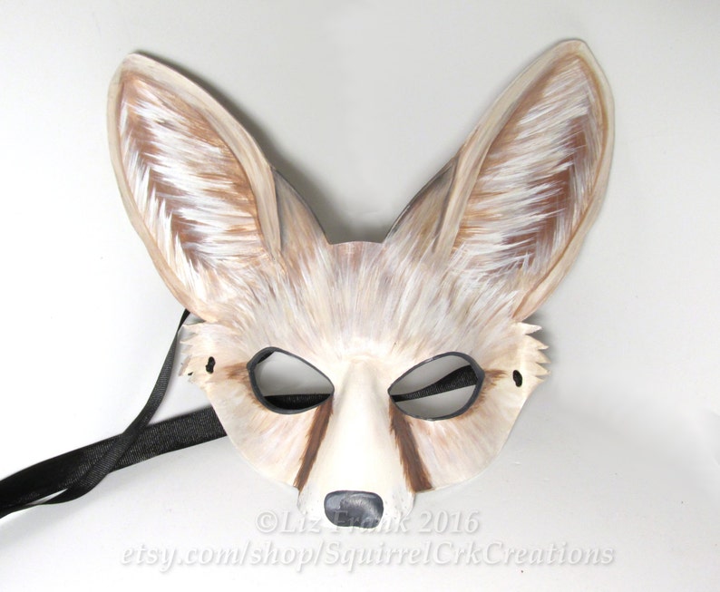 Leather Fennec Fox Mask Animal Mask Fox Costume LARP garb | Etsy