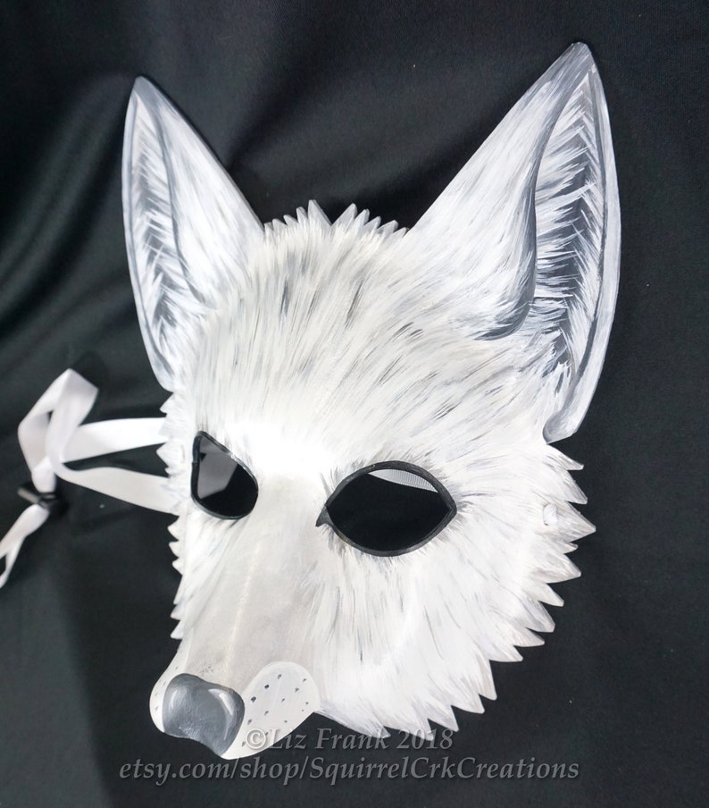 Leather Wolf Mask Arctic White wolf Arctic fox Animal mask | Etsy