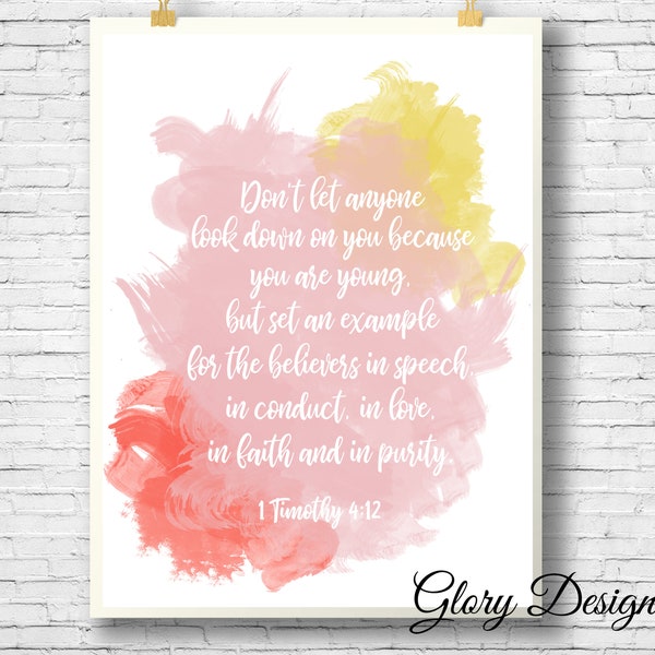 1 Timothy 4 12 - Etsy