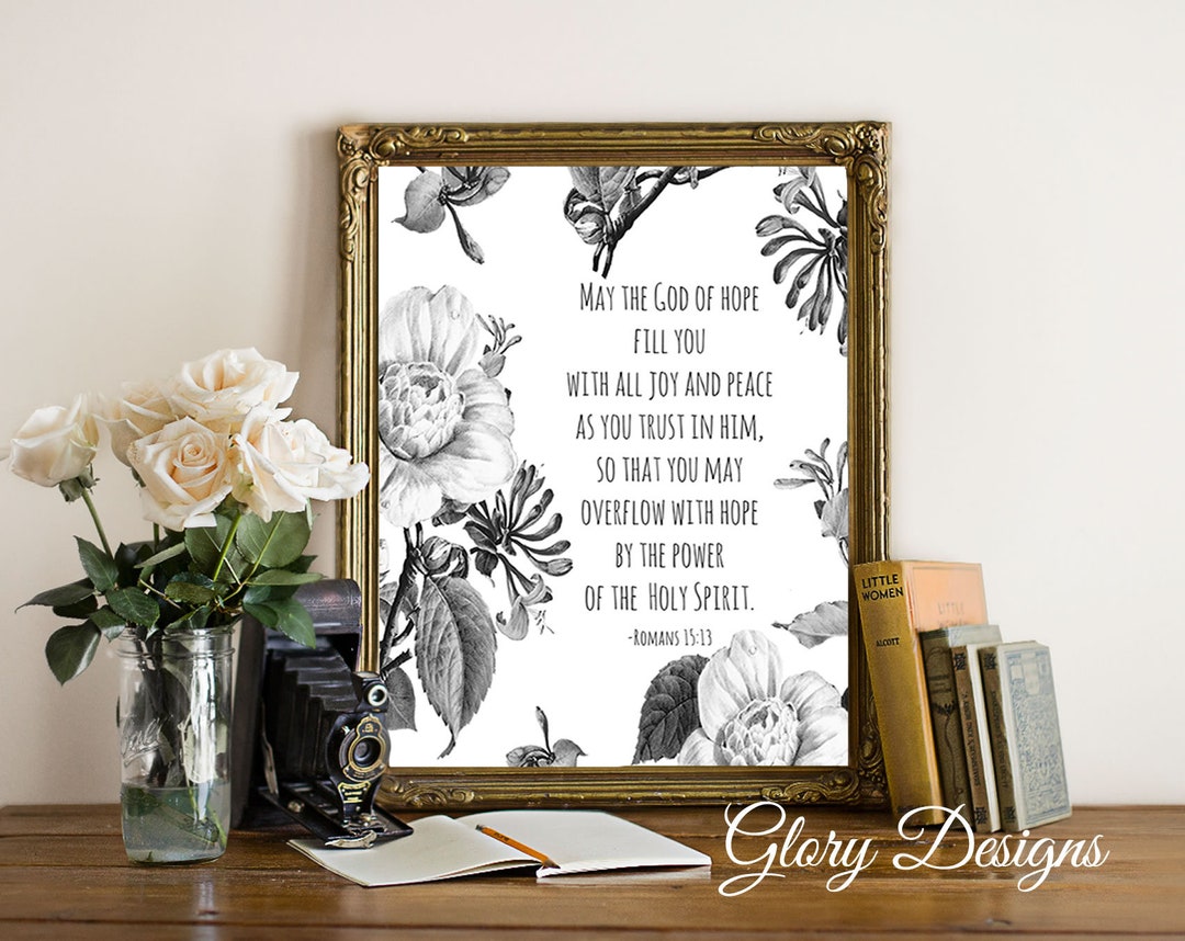Printable Bible Verse May the God of All Hope Printable - Etsy