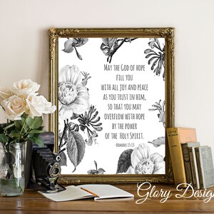 Printable Bible Verse May the God of All Hope Printable - Etsy