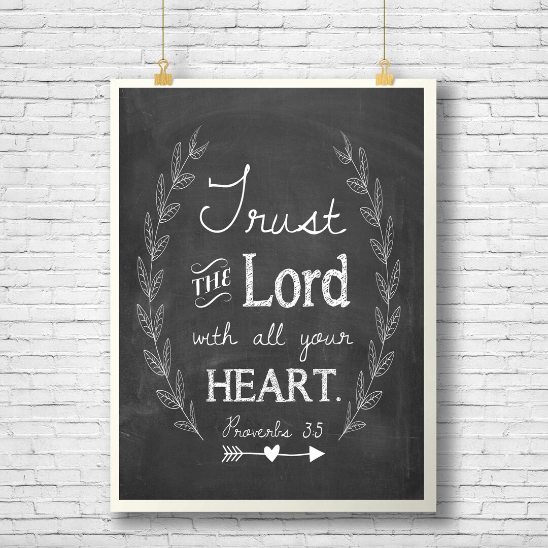 Bible Verse Scripture Printable Scripture Art Chalkboard - Etsy