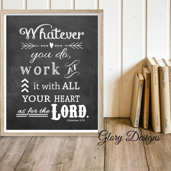 Colossians 3 23 - Etsy