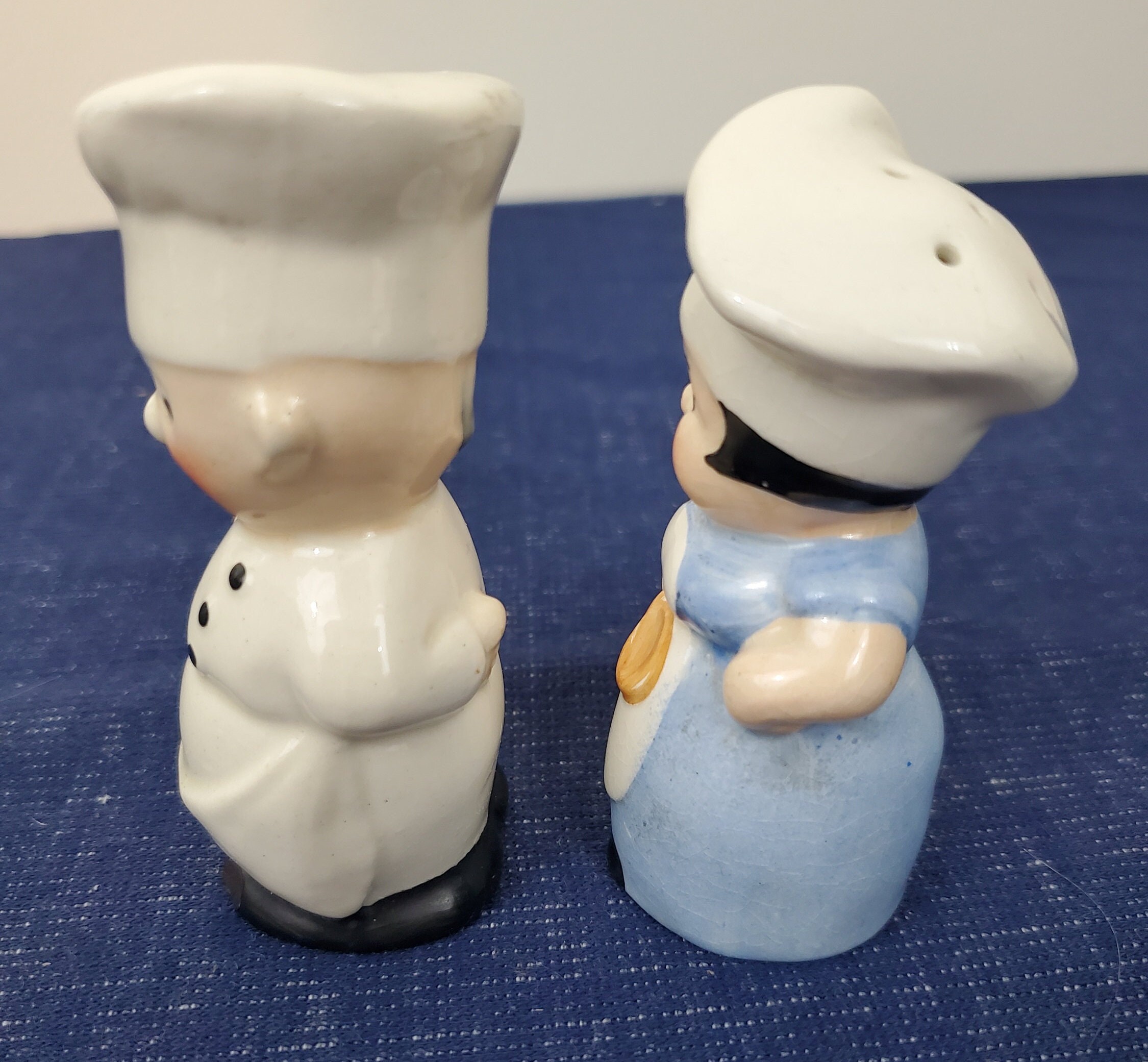 Vintage 1950s Chef Couple Hand Painted Salt and Pepper Shakers Crafted ...