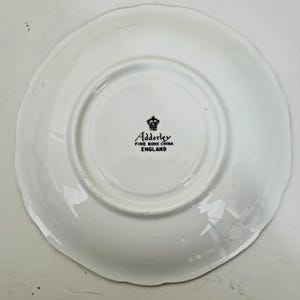 Vintage Adderley Green Tea Cup and Saucer With Cabbage Roses Fine Bone ...