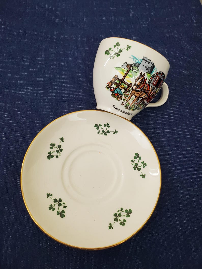Vintage CARRIGALINE POTTERY IRELAND Tea Cups & Saucers From Ireland 2 ...