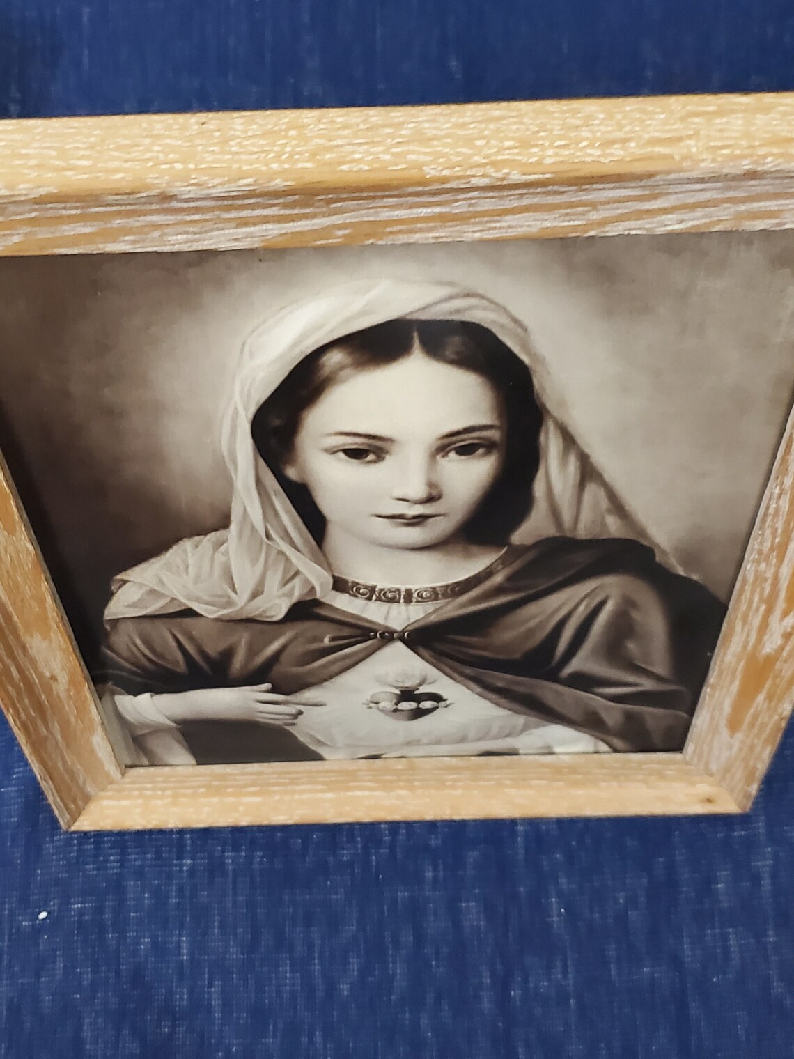 Blessed Mother Mary Immaculate Heart Hand Crafted by Dimensional Photo ...