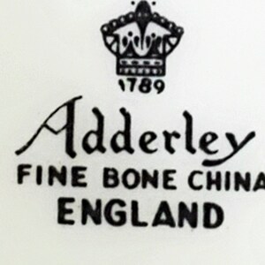 Vintage Adderley Green Tea Cup and Saucer With Cabbage Roses Fine Bone ...