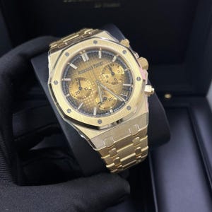 Audemars Piguet Royal Oak Chronograph Yellow Smoked Champagne 26240BA ...