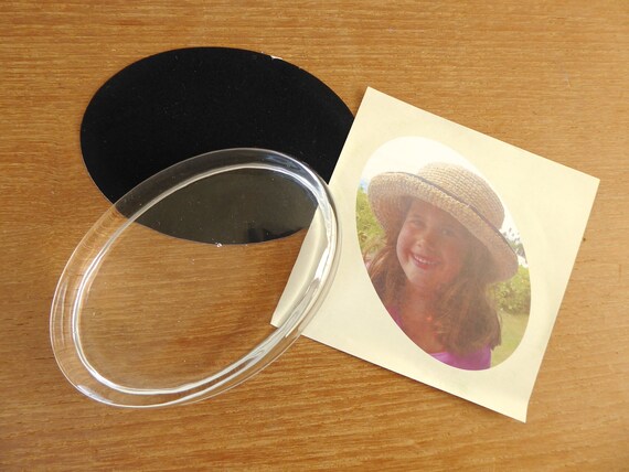 TWO Memory Block DIY Clear Glass Paperweights Add Image for | Etsy