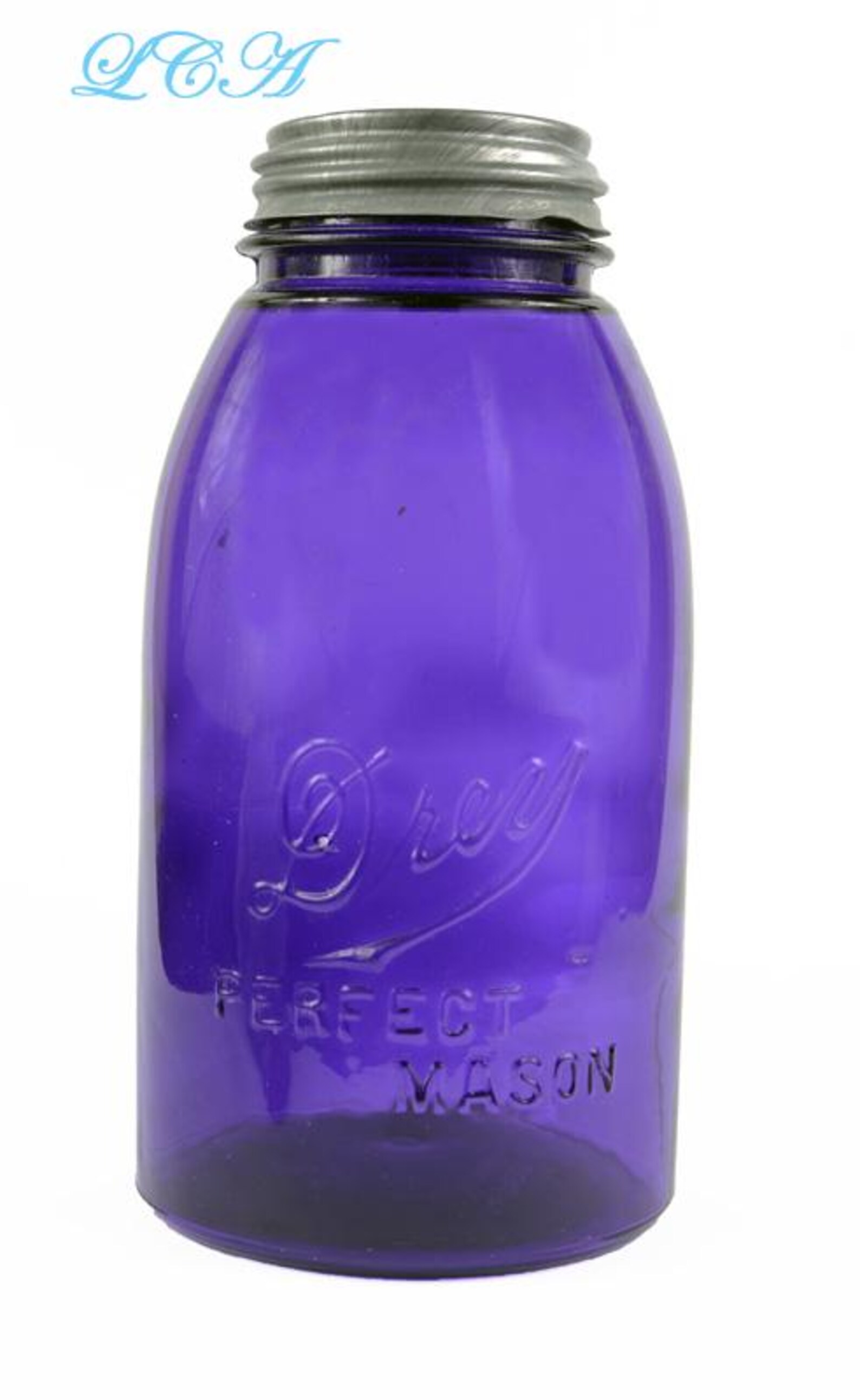 Beautiful Gigantic 1/2 Gallon DEEP PURPLE Color Antique Drey MASON ...