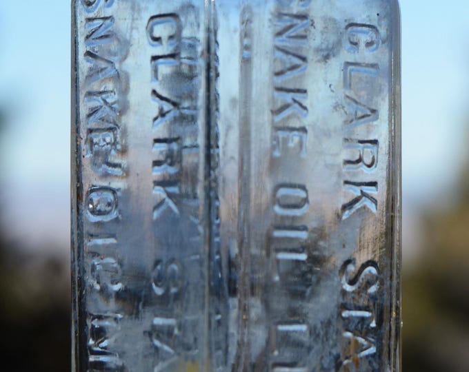Antique SNAKE OIL LINIMENT Rare Sample Size Bottle - Ultimate Quack ...