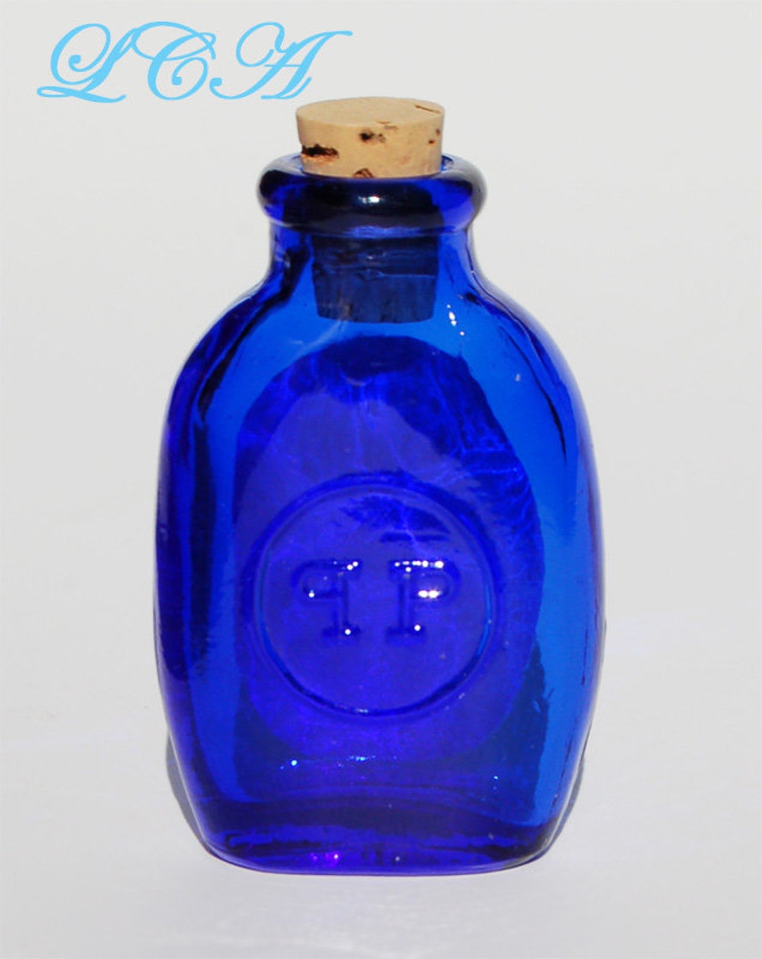 Tiny Antique COBALT BLUE Pill Bottle JOHNSON Digestive Tablets Qp ...
