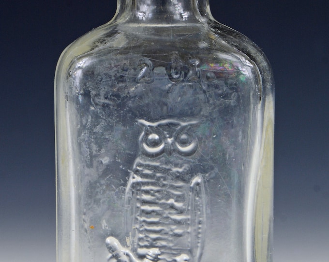 OLD Antique OWL DRUG Co Bottle W/ Pic of Owl San Francisco - Small 2 Oz ...