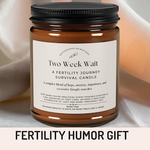 Two Week Wait Fertility Survival Candle for IVF Gift, Funny IVF Gift ...