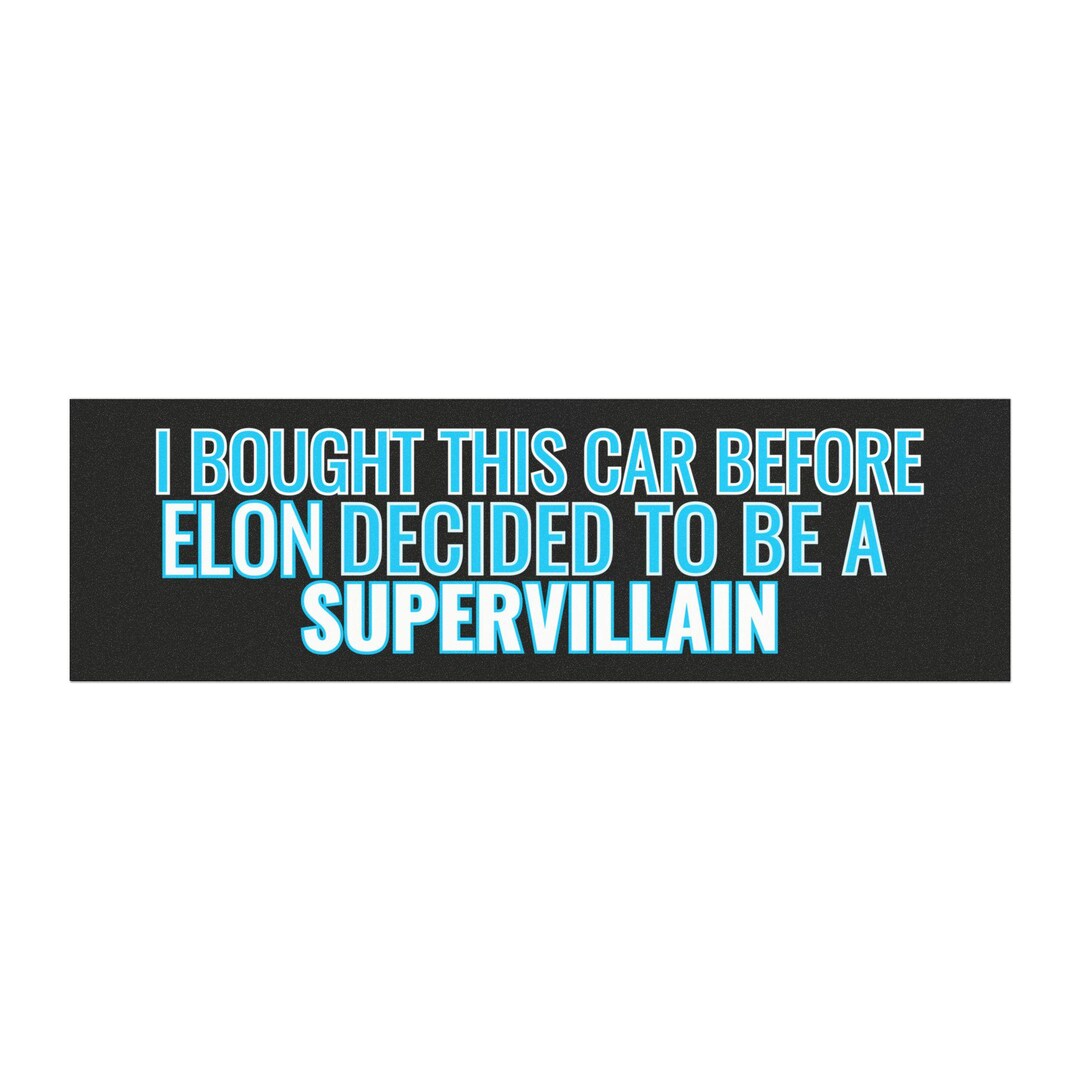 Elon Crazy Car Magnets Humorous Gifts for EV Lovers Anti-elon Car ...