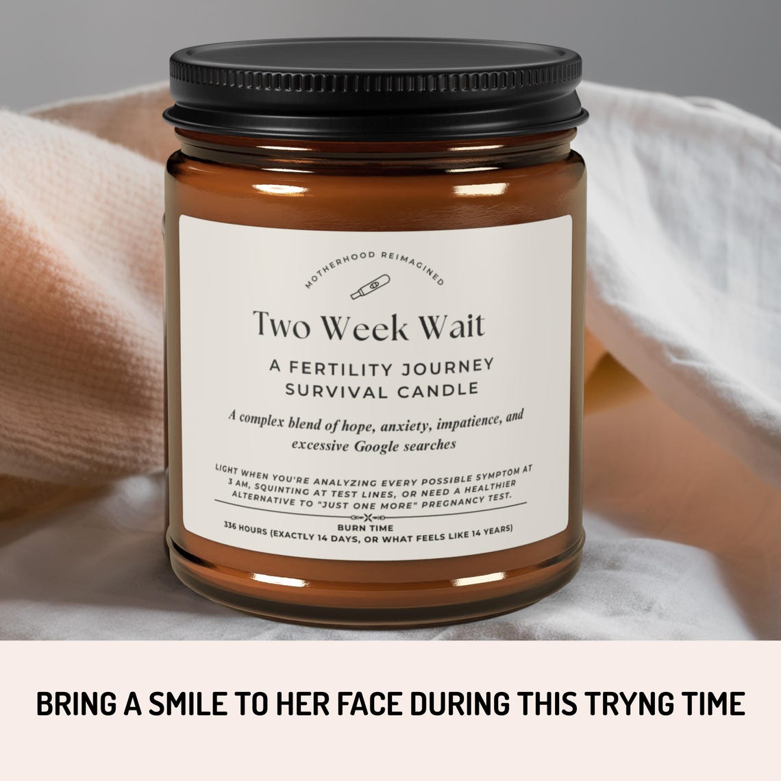 Two Week Wait Fertility Survival Candle for IVF Gift, Funny IVF Gift ...