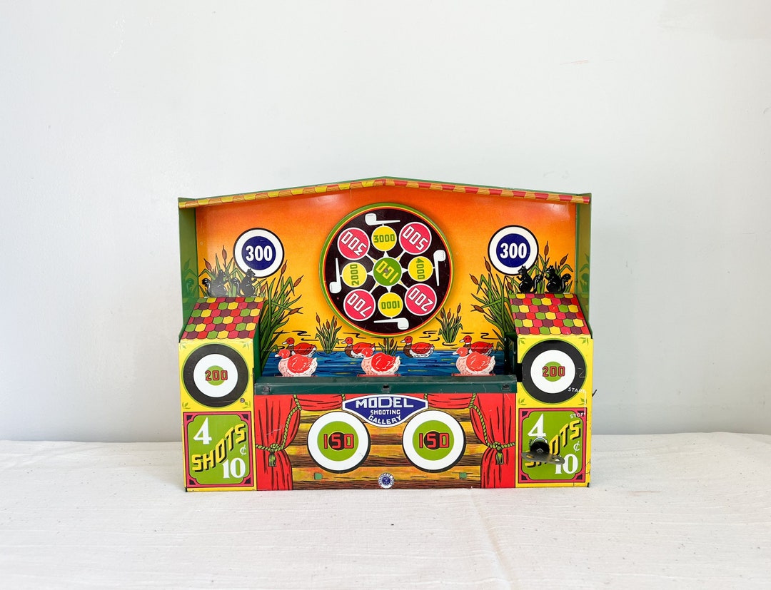 Vintage Wyandotte Shooting Gallery Toy, Tin Litho Toy, 1950s Shooting ...