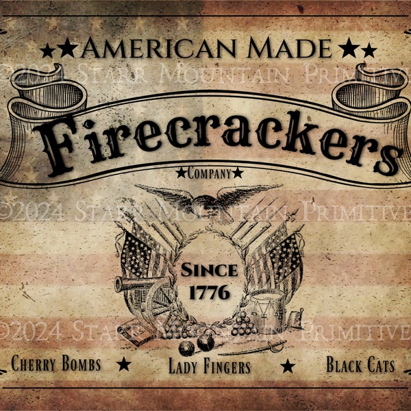 Firecracker Label - Etsy