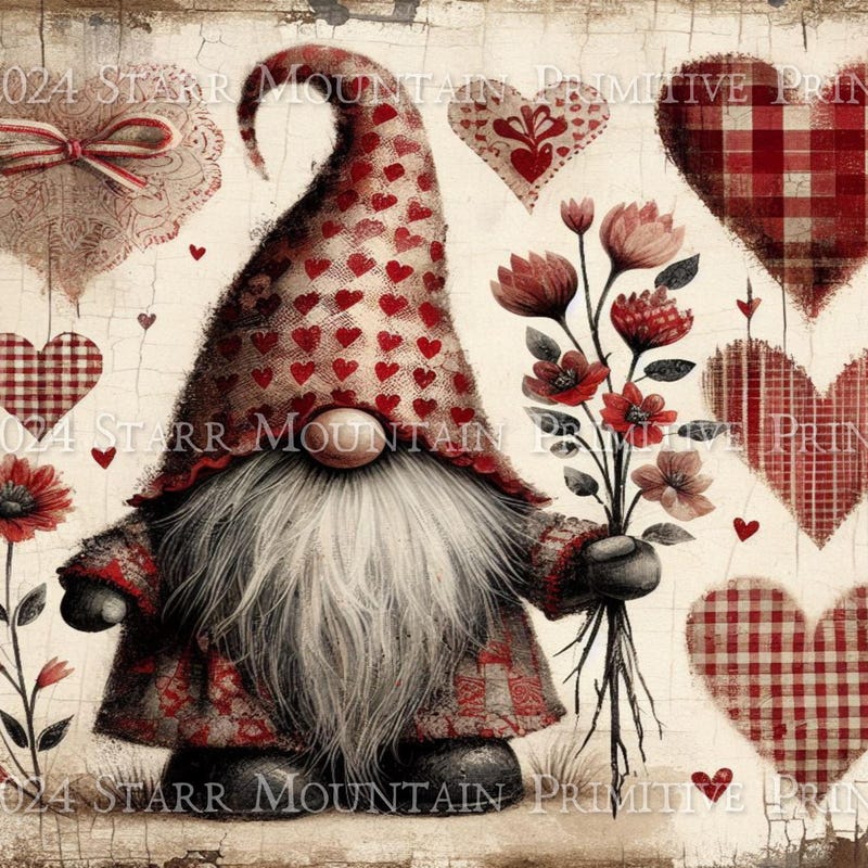Primitive Valentine - Etsy