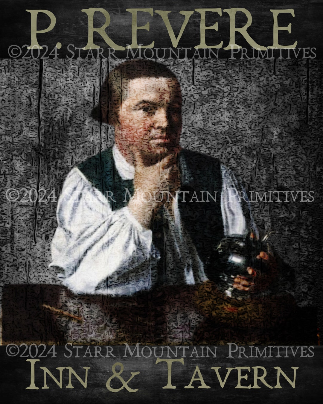 Primitive Patriotic Colonial Antique Reproduction Paul Revere Printable ...