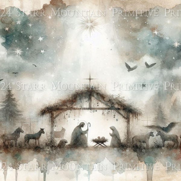 Primitive Nativity Pattern - Etsy