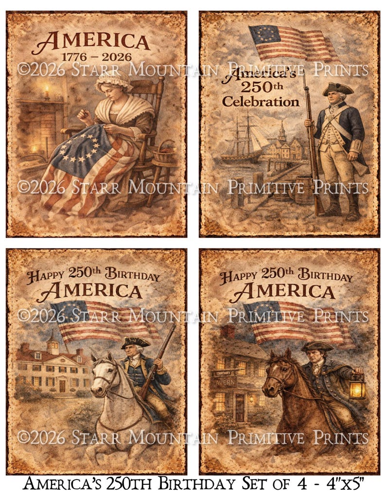 Primitive Patriotic Colonial Washington Betsy Ross America's 250th ...
