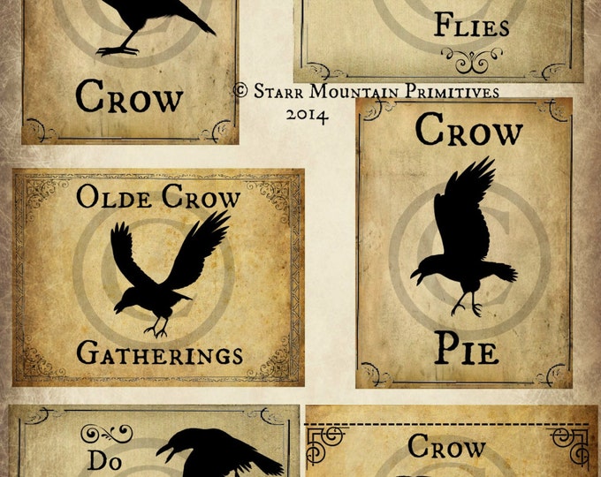 Crow Bowl Fillers, Crow Tucks, Fall Decoration, Autumn Decor, Crow ...