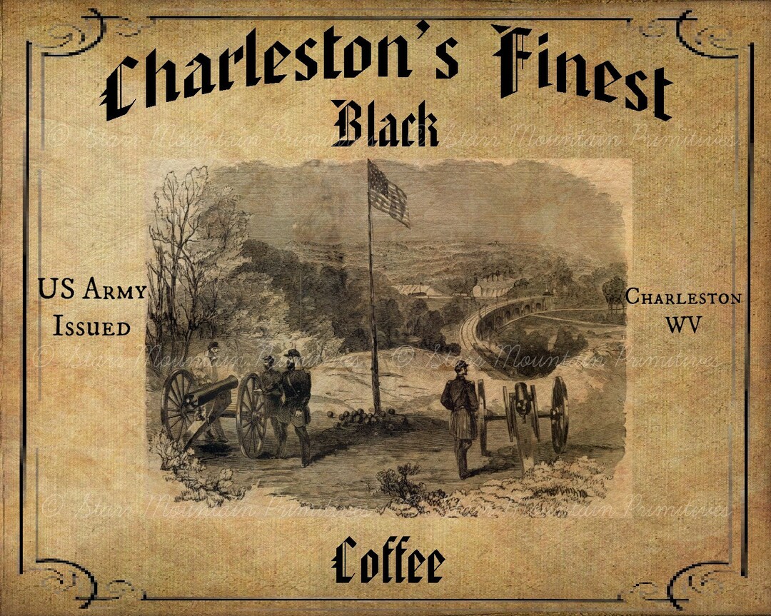 Primitive Vintage Coffee Jpeg Digital Image Feedsack Logo for Pillows ...