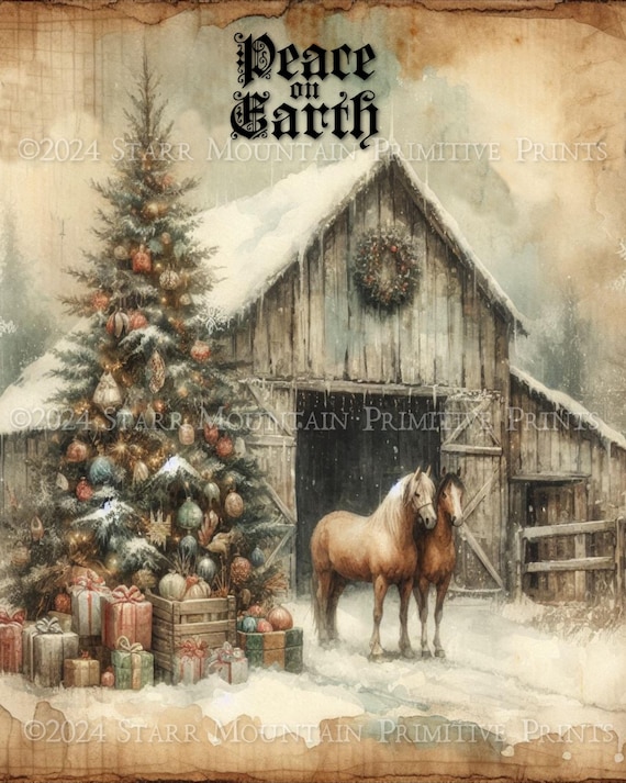 Primitive Christmas Scenes Cards Christmas Nativity Shepherds And