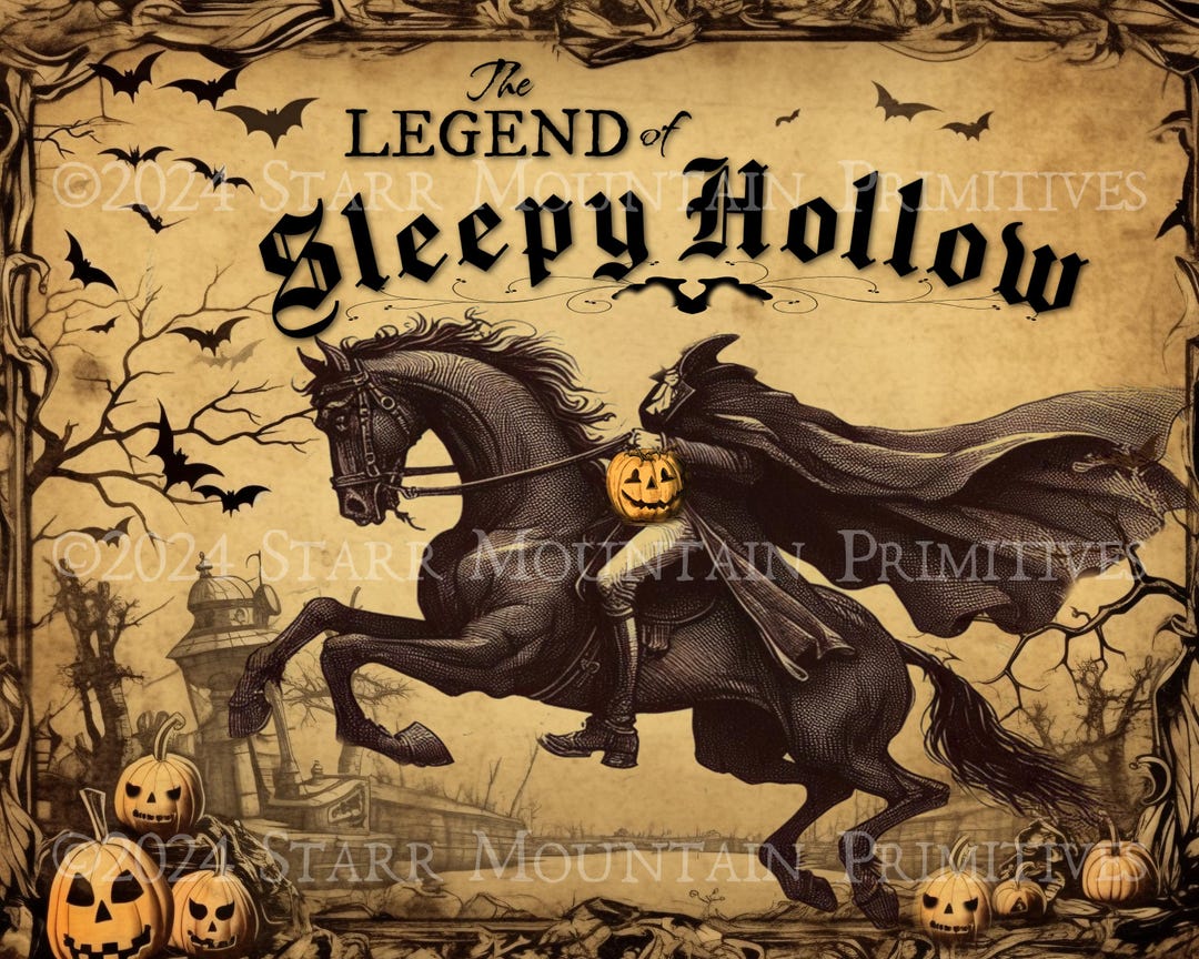 Primitive Colonial Halloween the Legend of Sleepy Hollow Headless ...