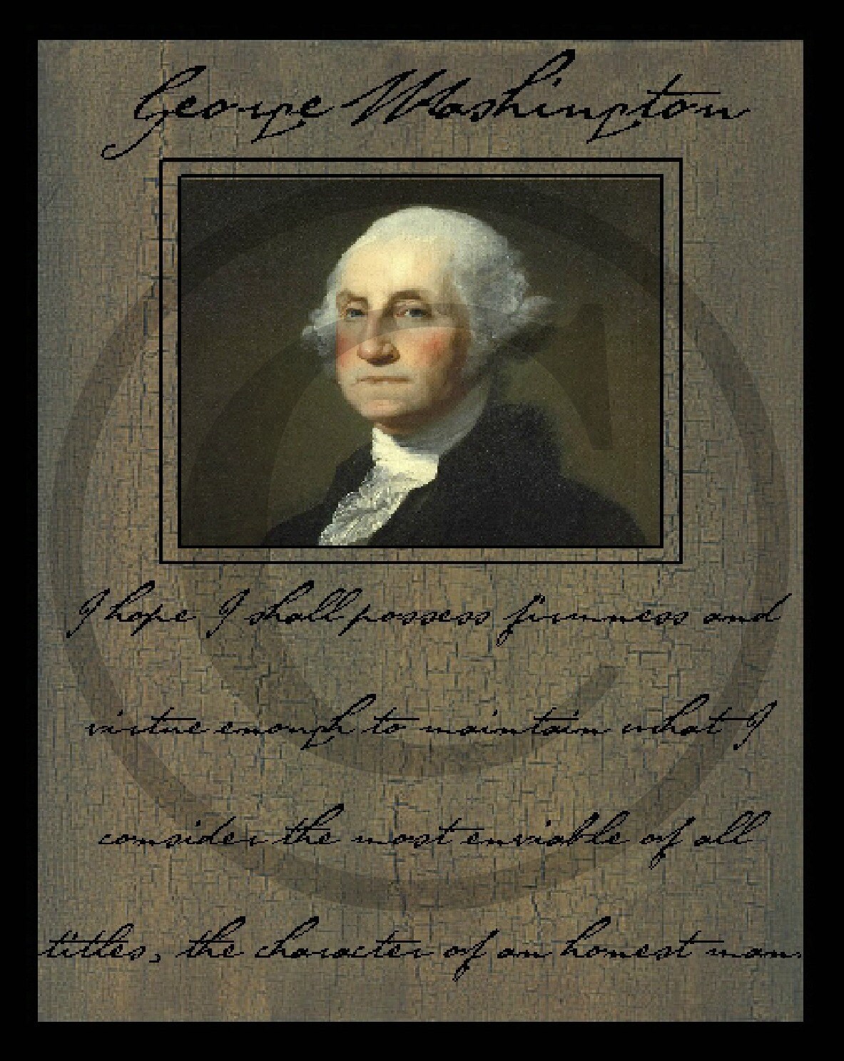 Primitive Vintage George Washington Label Jpeg Digital Image Feedsack ...