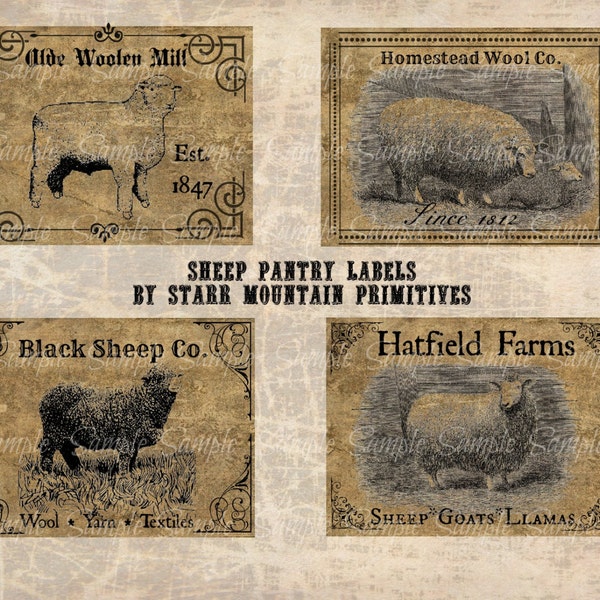 Primitive Label - Etsy