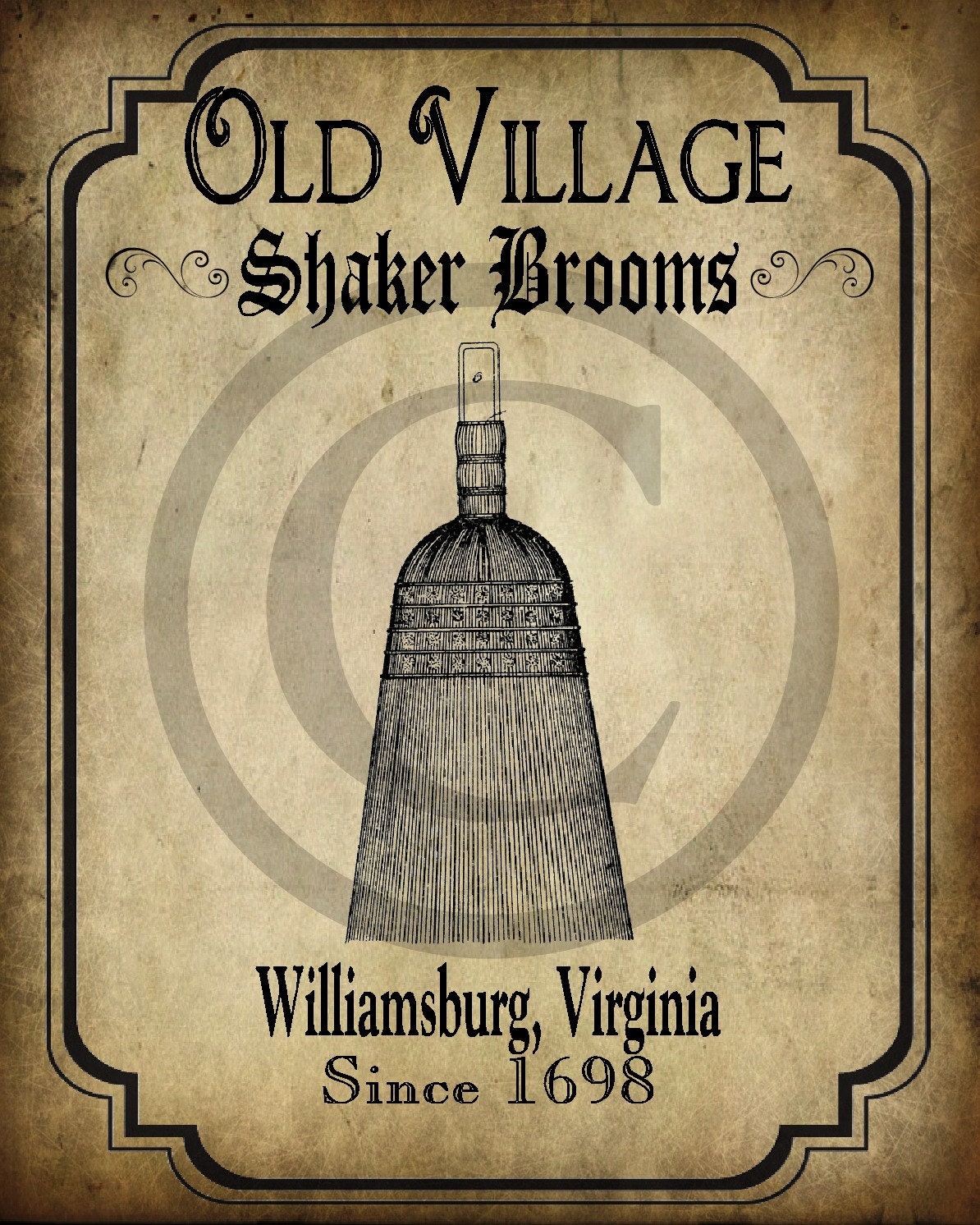 Primitive Colonial Shaker Broom Williamsburg Jpeg Digital Image ...