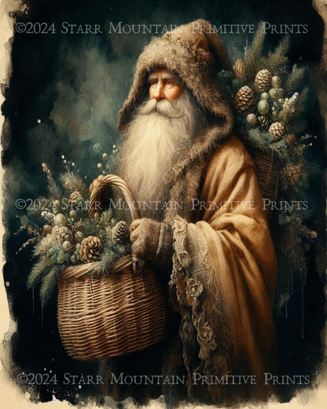 Two Sizes! Primitive Colonial Old World Christmas Belsnickel Santa ...