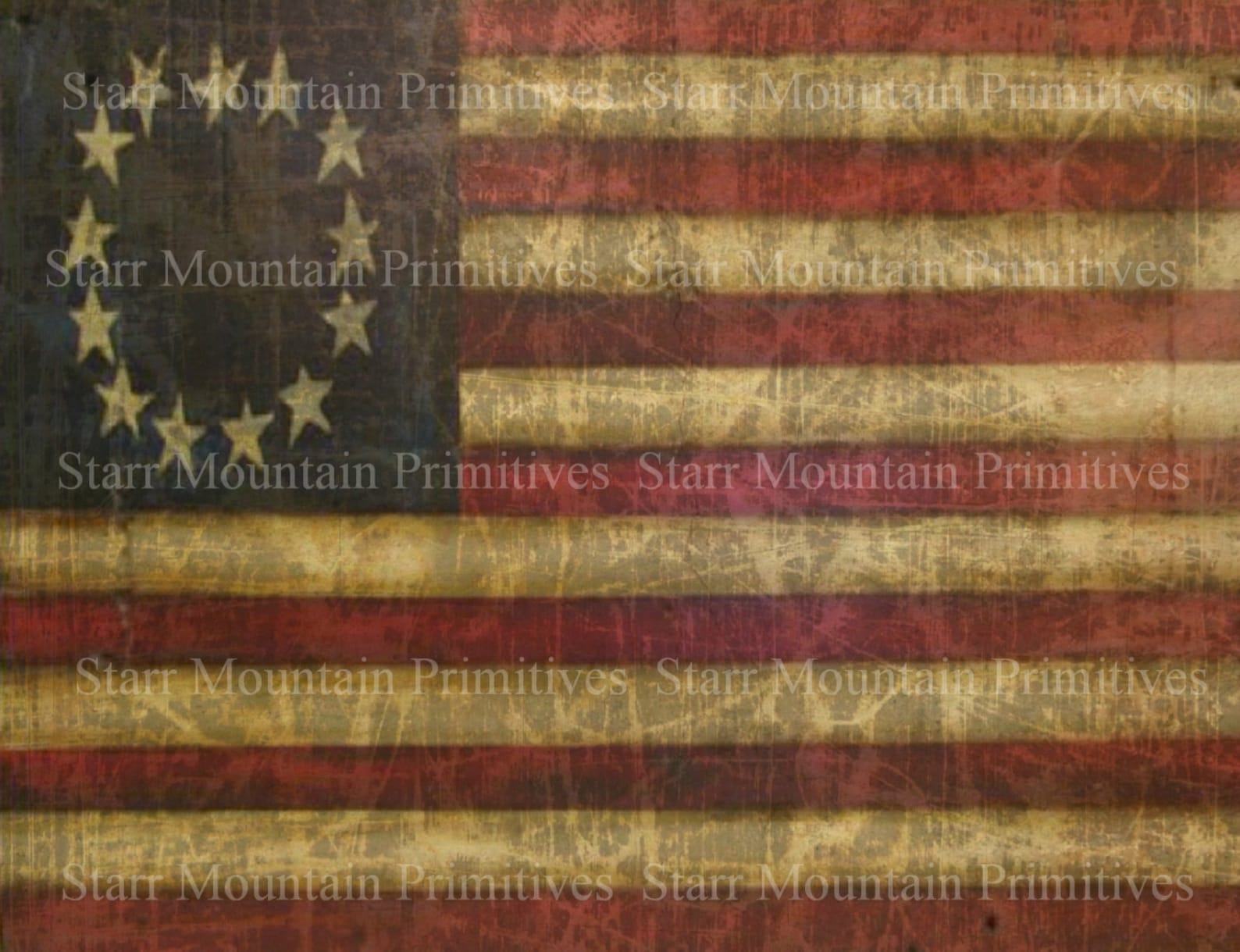 Primitive Americana Colonial Betsy Ross Flag Feedsack Logo - Etsy