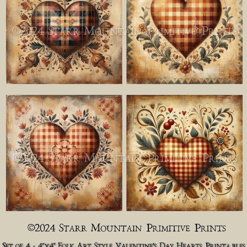 Primitive Valentine - Etsy