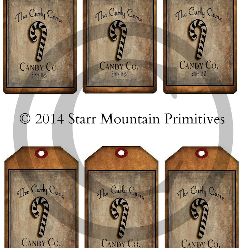Candy Cane Box Label - Etsy