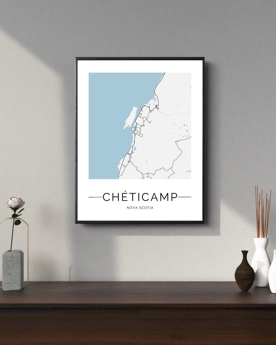 Cheticamp Nova Scotia Map Print | Digital Download | Minimalist ...