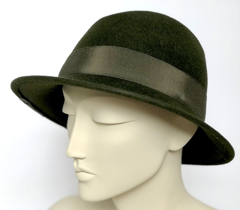 Green Felt Women's Fedora Small Brim Hat - Etsy