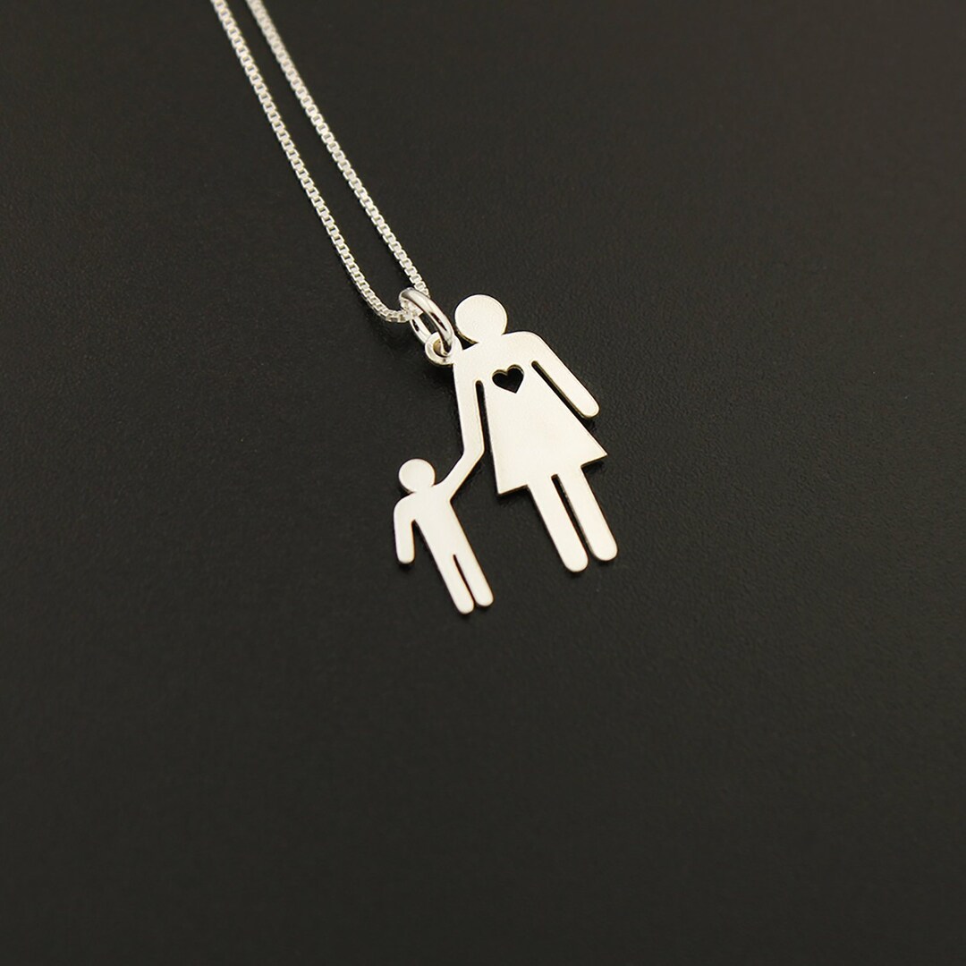 Mother and Son Family Necklace Personalized Pendant Choose Your Family ...