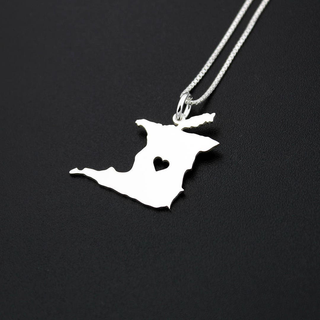 Trinidad and Tobago Necklace Sterling Silver Personalized Necklace With ...