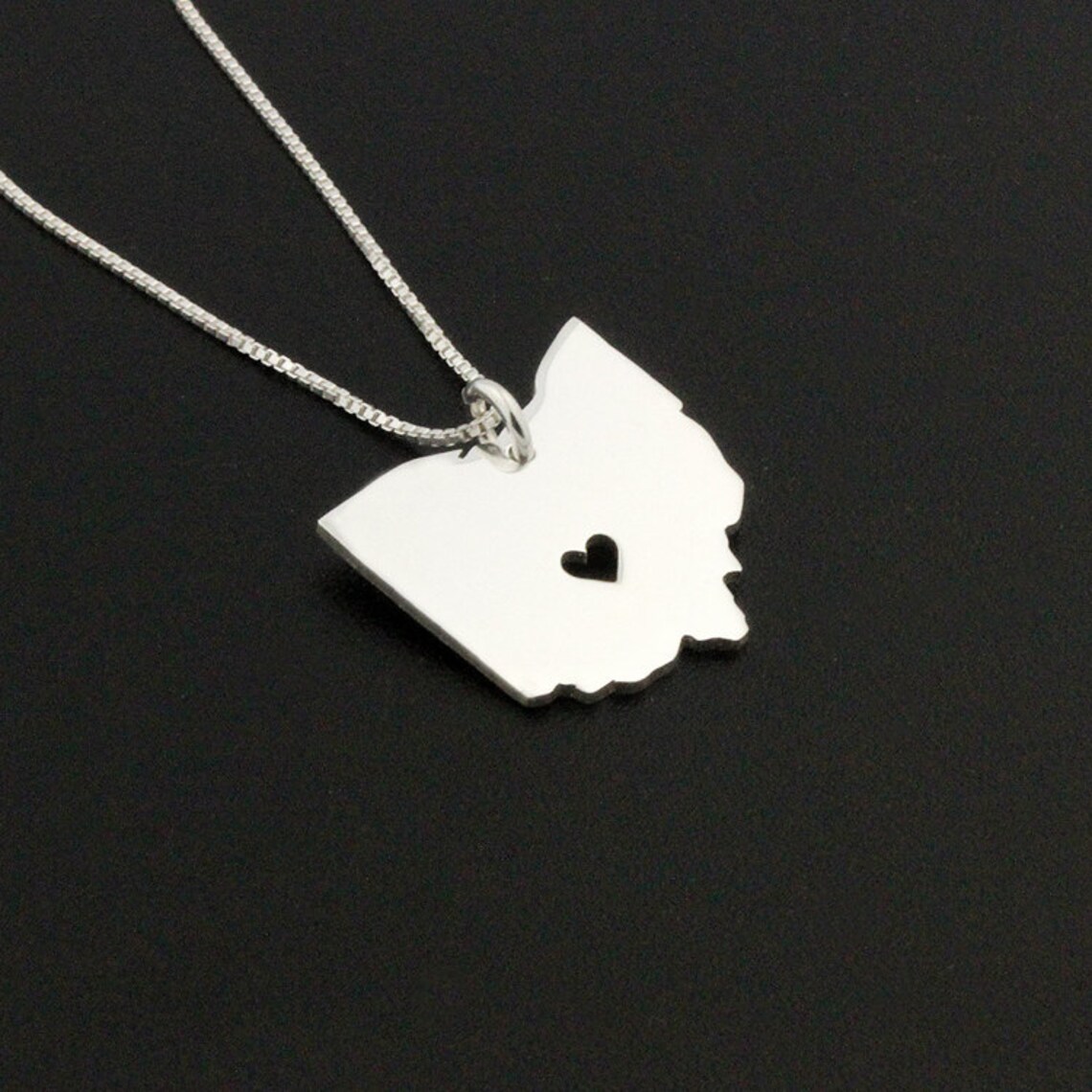 Engraved Ohio State Necklace – Sterling Silver Hometown Gift - Etsy