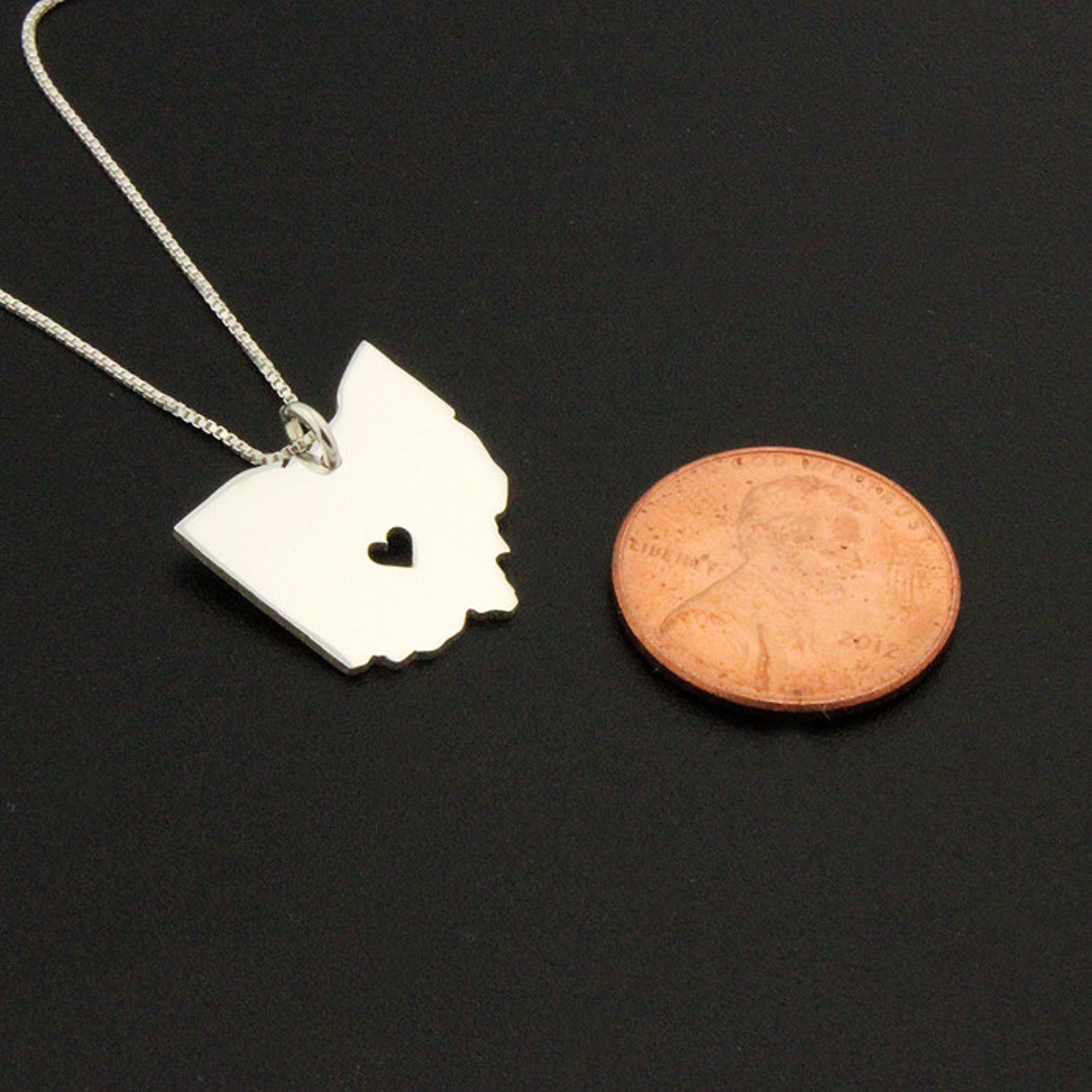 Engraved Ohio State Necklace – Sterling Silver Hometown Gift - Etsy