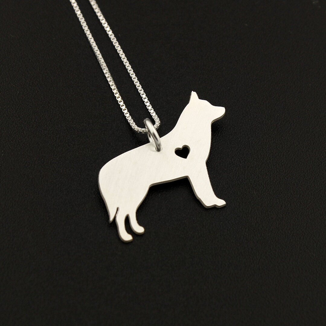 Sterling Silver Siberian Husky Necklace - Engraved Dog Breed Pendant - Etsy